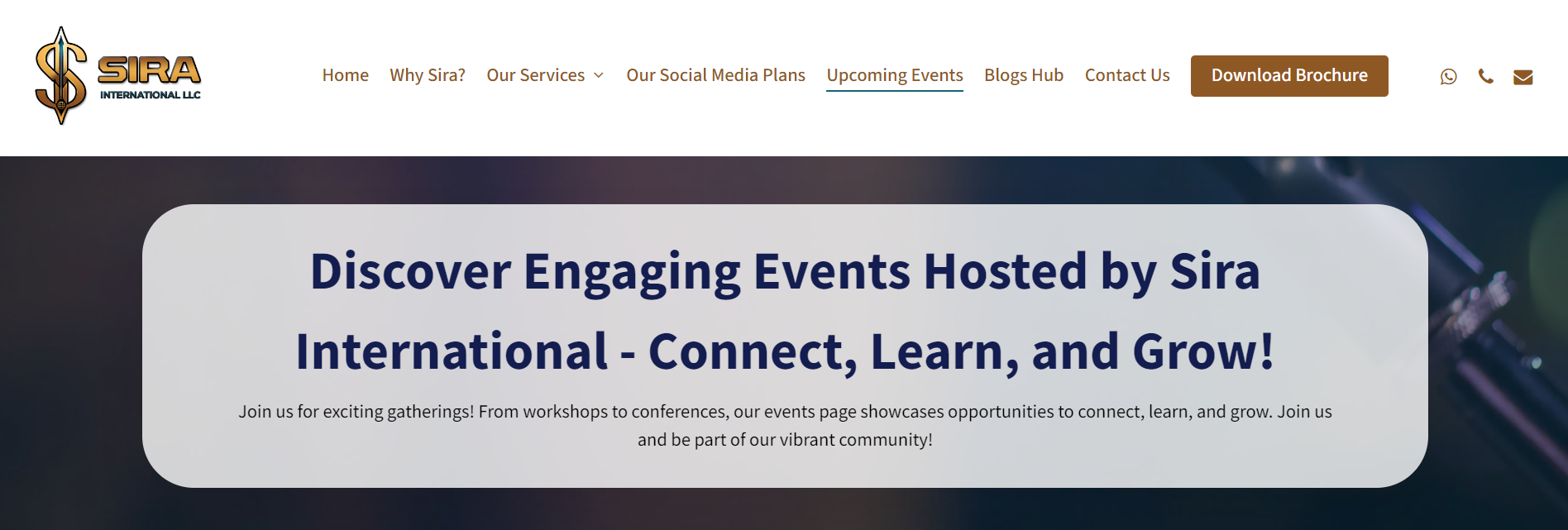 Upcoming Events - Workshops, Conferences & More - Sira International
